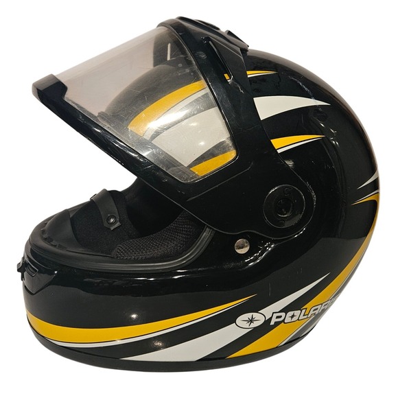 polaris | Other | Polaris Full Face Helmet Vintage Yellow Graphic Dot ...
